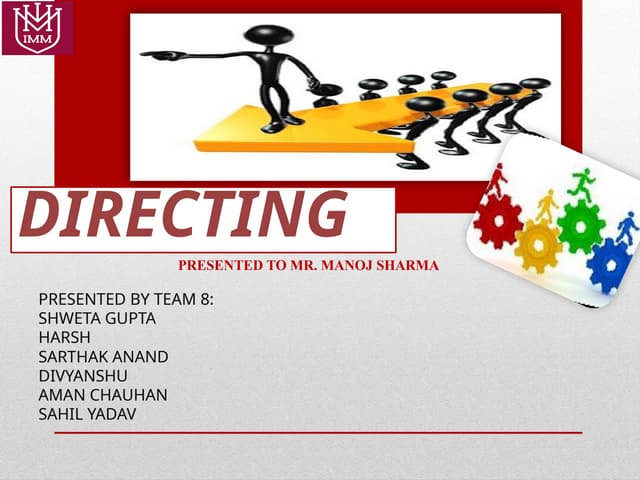 Directing - Management | PPT