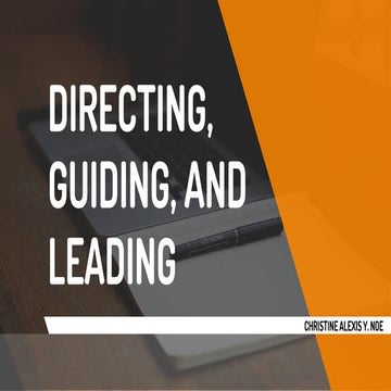 Directing, guiding, and leading | PPTX