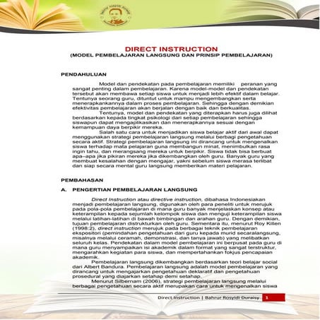 Direct instruction | PDF