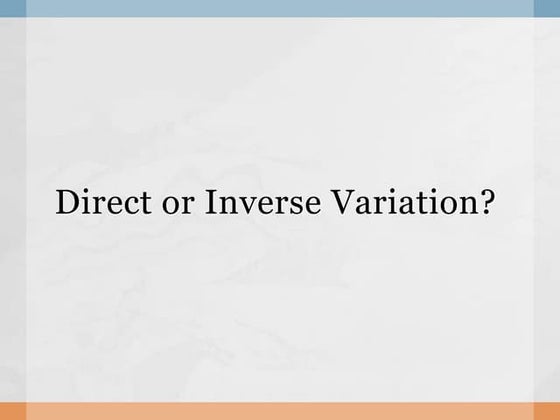 Direct and inverse proportion | PPTX | Physics | Science