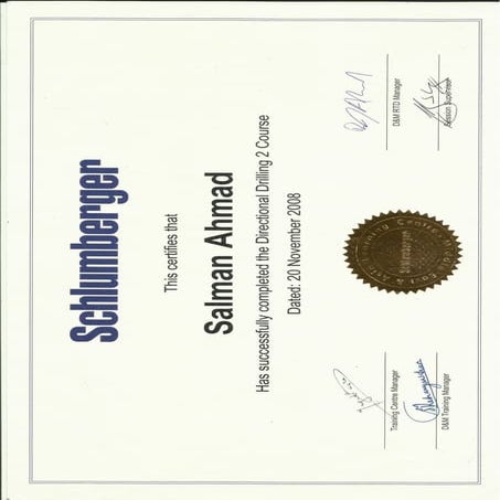 Directional drilling 2 training certificate | PDF
