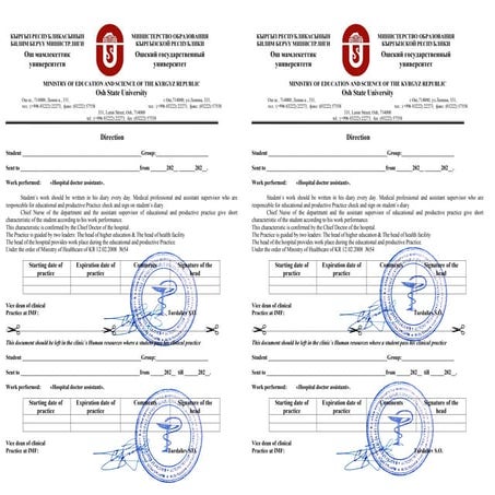 Direction paper ENG 4th year osh medical practitice | PPT | Free Download