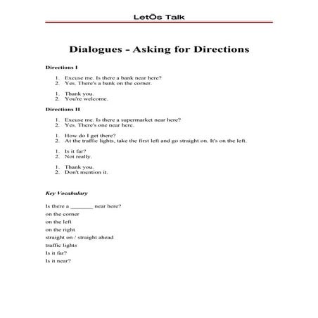 Directions | PDF
