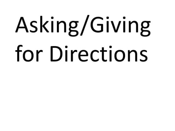 Giving directions | PPT