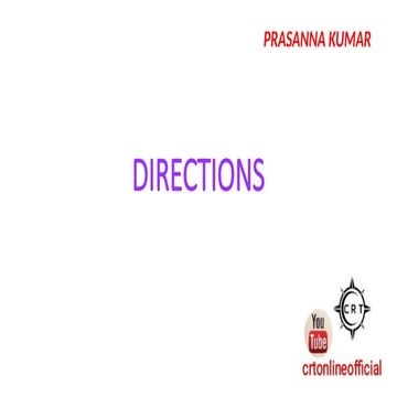 DIRECTIONS-PRASANNA KUMAR.pptxjgfdggyhju | PPTX