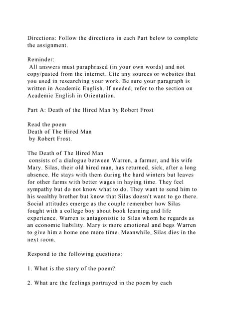 Directions for Reflection PaperObjectiveThis assignment .docx