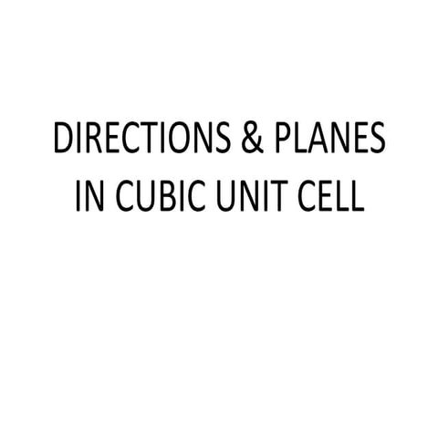 Directions & planes | PPTX