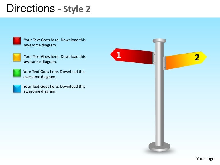 Directions style 2 powerpoint presentation templates
