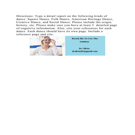 Directions Type a detail report on the following kinds of dance Sq.docx