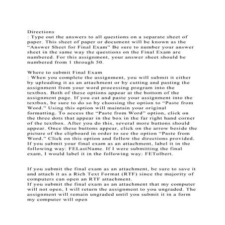 Directions Type out the answers to all questions on a separate .docx