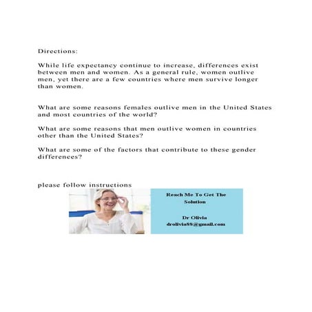 DirectionsWhile life expectancy continue to increase, diffe.docx