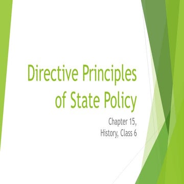 Directive principles of state policy | PPTX