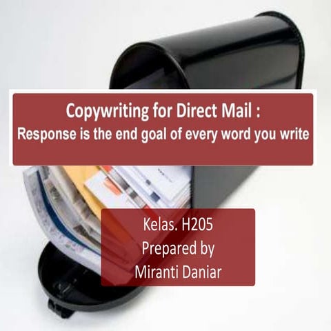 Direct Mail Copywrting H205 | PPT