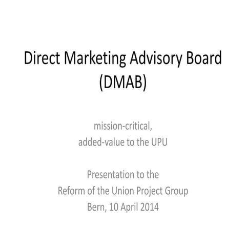 Direct marketing advisory board dmab | PPT