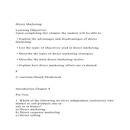 Direct MarketingLearning ObjectivesUpon completing this .docx