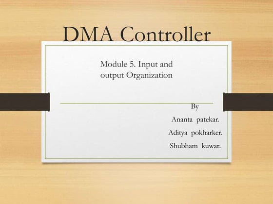 Direct Memory Accessdma Ppt 