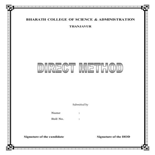 Direct method | DOCX