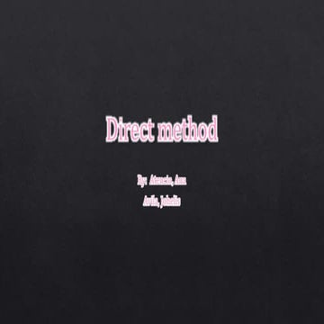 Direct method | PPTX | Education