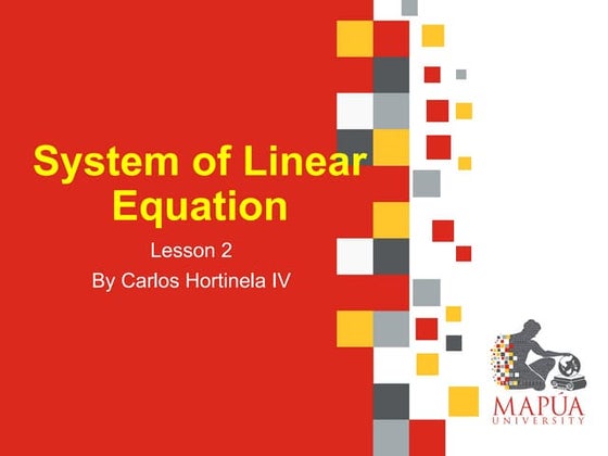 1. Linear Algebra for Machine Learning: Linear Systems | PDF
