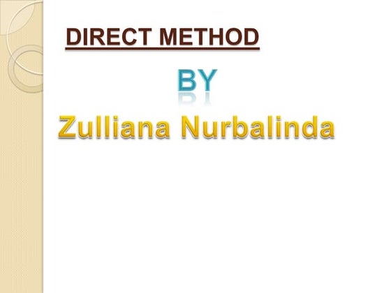 Language Approach: Direct Method | PPT