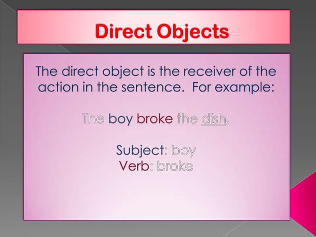 Direct & indirect objects | PPT