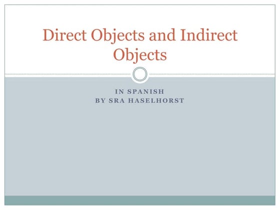 Direct object | PPSX | Programming Languages | Computing
