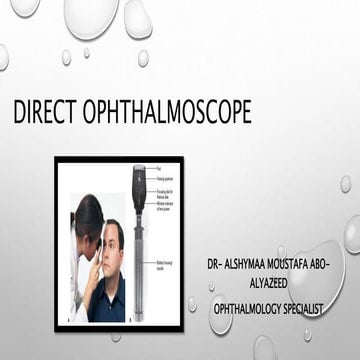 Direct opthalmoscope | PPTX