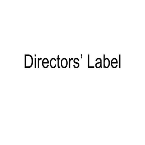 Directors' label | PPT