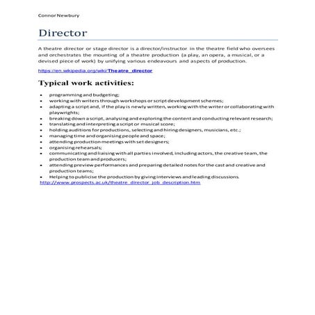 Role Of A Director | DOCX