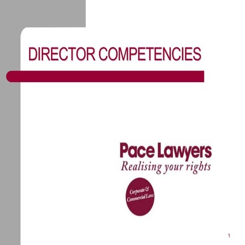 Director competencies presentation 27.1.17