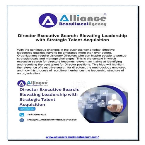 Director Executive Search Elevating Leadership with Strategic Talent Acquisition.pdf | Resume ...