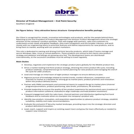 Director of product management | PDF