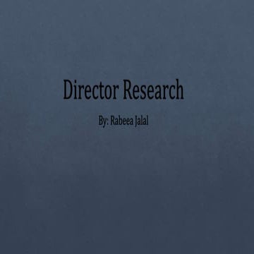 Director research | PPT