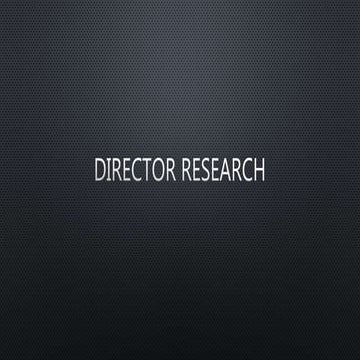 Director research | PPTX