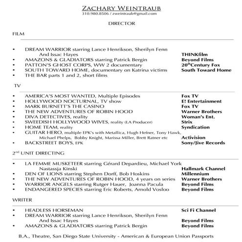 Director Resume | PDF