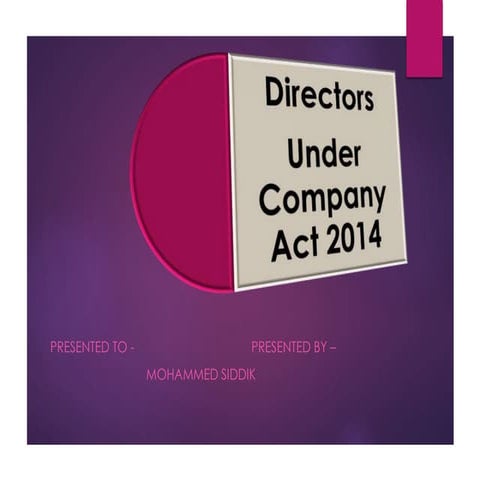 Position, power and duty of Director under Companies Act,2013 | PDF