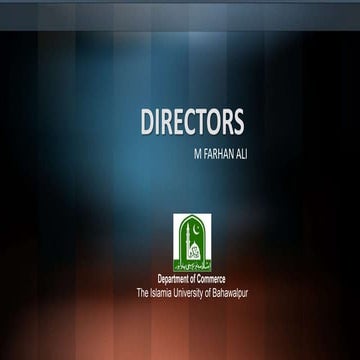 Directors of the company | PPTX