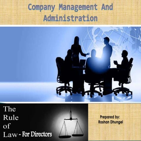 Company management and administration- provision for directors | PPTX ...