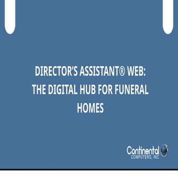 The Business Benefits of Going Digital in Funeral Service | PPTX