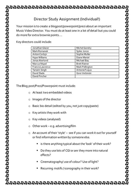 Director study powerpoint | PPT