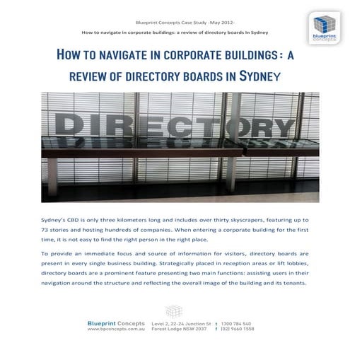 Directory boards | PDF