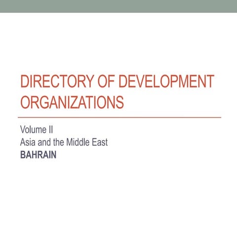 Directory of development organizations | PDF
