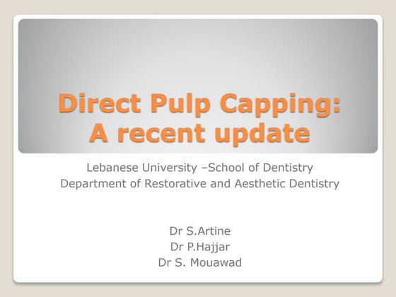 Difference between pulpotomy and pulpectomy | PPTX | Dental Health ...