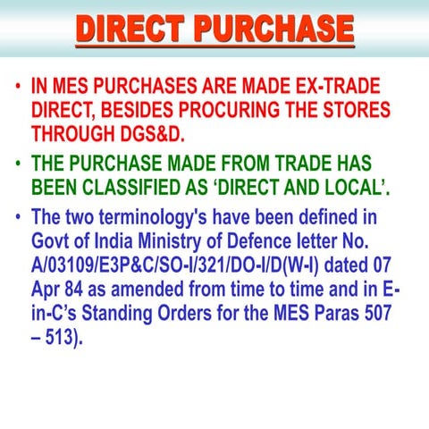 DirectPurchase for mes wks procedure.ppt