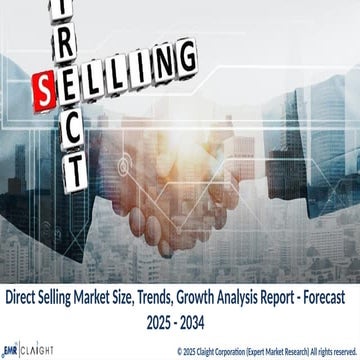 Direct Selling Market Analysis and Forecast (2024–2034) | PPTX
