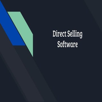 Direct selling software | PPT