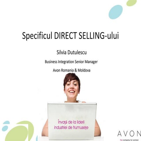 Specificul vanzarilor directe cu Silvia Dutulescu, Business Development Manager | PPT