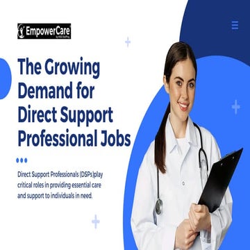 The Growing Demand for Direct Support Professional Jobs | PPT