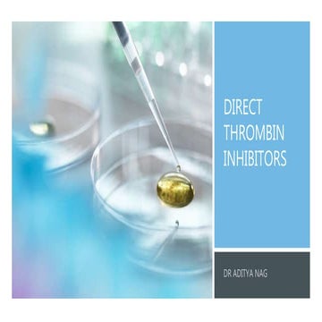Direct thrombin inhibitors | PPTX