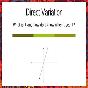Quarter 2 Direct Variation Definition Grade 9 | PPT